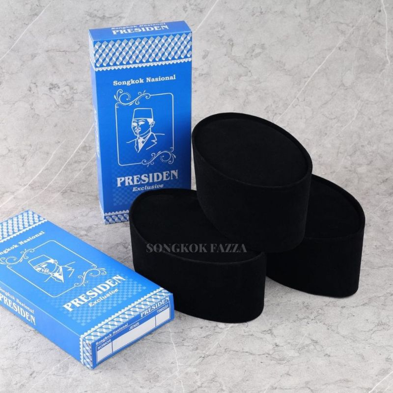 Jual SONGKOK PECI HITAM PRESIDEN MODEL AC ANTI AIR TINGGI 9.CM | Shopee ...
