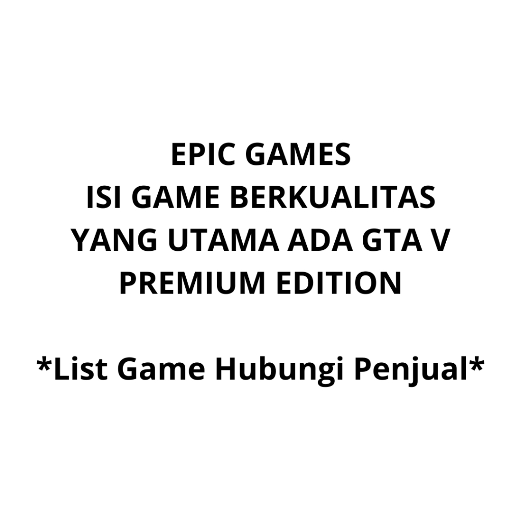 Jual EPIC GAMES ISI GTA V PREMIUM EDITION | Shopee Indonesia