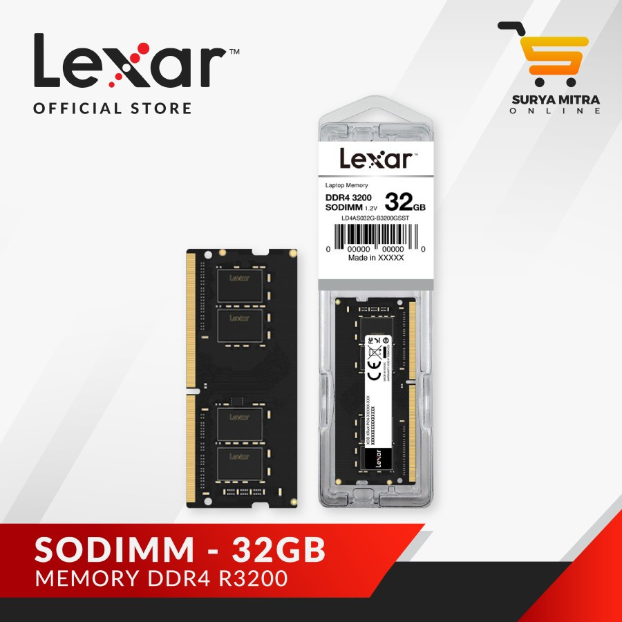 Jual Memory RAM Sodimm Lexar DDR4 32GB PC25600 3200Mhz Laptop & Notebook | Shopee Indonesia