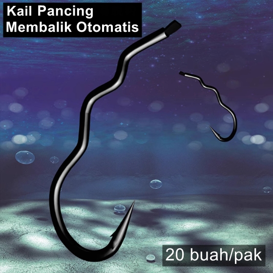 Jual Automatic Flipping Fishhook 20 PCS Kail Pancing Kuat Tajam Kail ...