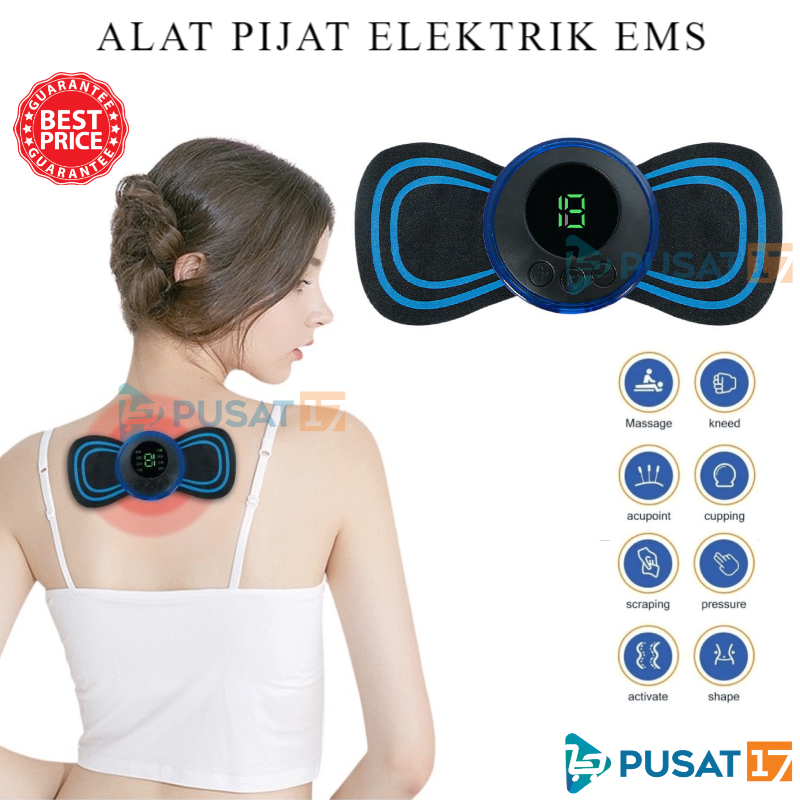 Jual PUSAT17 ALAT PIJAT TERAPI ELEKTRIK EMS MINI MASSAGER 8 MODE ALAT ...