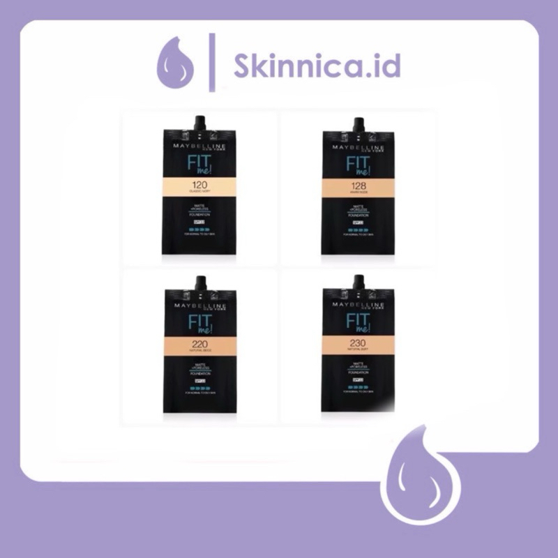 Jual MAYBELLINE Fit Me Matte + Poreless Foundation SPF 22 Sachet 5ml ...