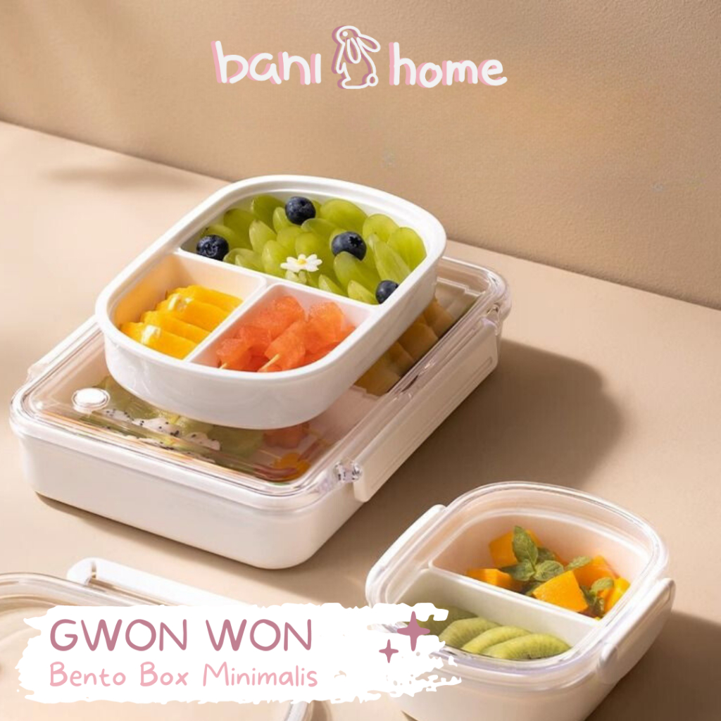 Jual BANI - GWON WON Kotak Bento Box Transparan Lunch Box Makanan Bekal ...