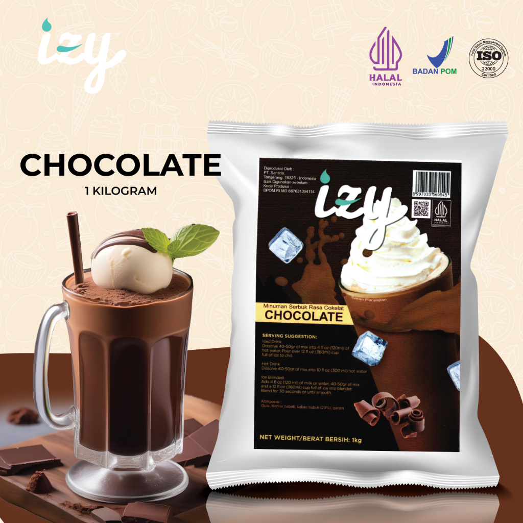 Jual Izy Powder Drink Chocolate - Bubuk Minuman Cokelat | Shopee Indonesia