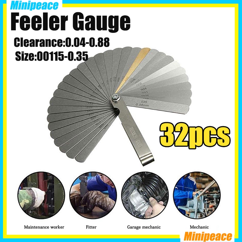 Jual 32 Blades Combination Feeler Gauge Metric Imperial Gapped Filler Measure | Shopee Indonesia