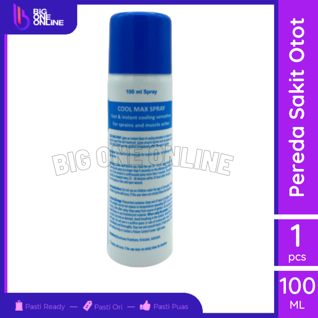 Jual Pereda Sakit Otot, Cool Max No Pain Spray 100 ml Skin Refrigerant ...