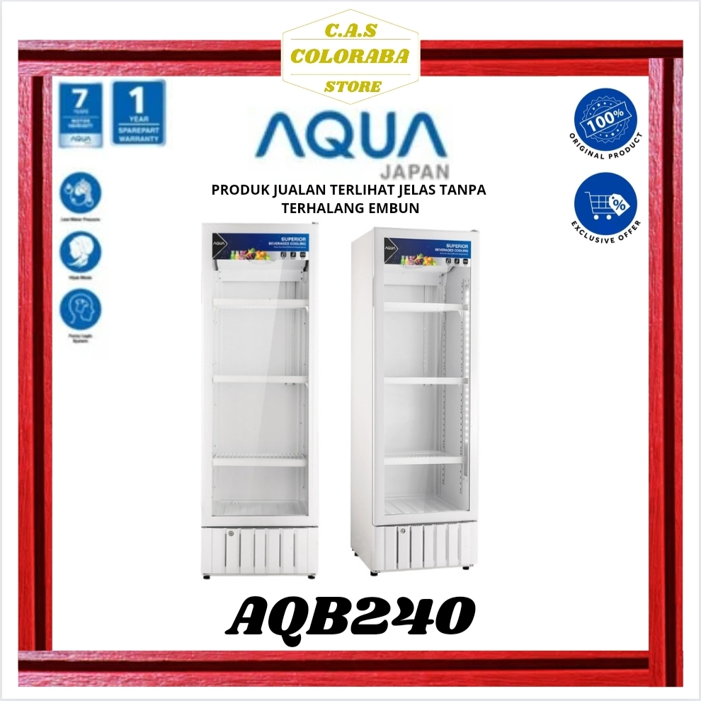 Jual KULKAS AQUA AQB-240 KULKAS SHOWCASE 230 L AQB240 AQUA SHOWCASE ...