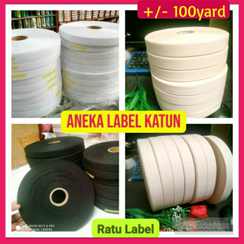 Jual Label Pita Katun Polos Roll 1cm 2cm 3cm 2,5cm | Shopee Indonesia