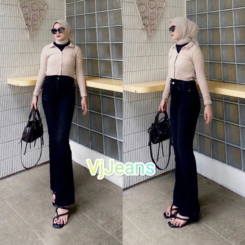 Jual Highwaist Jeans Cutbray Loose Vol. 2 | Shopee Indonesia