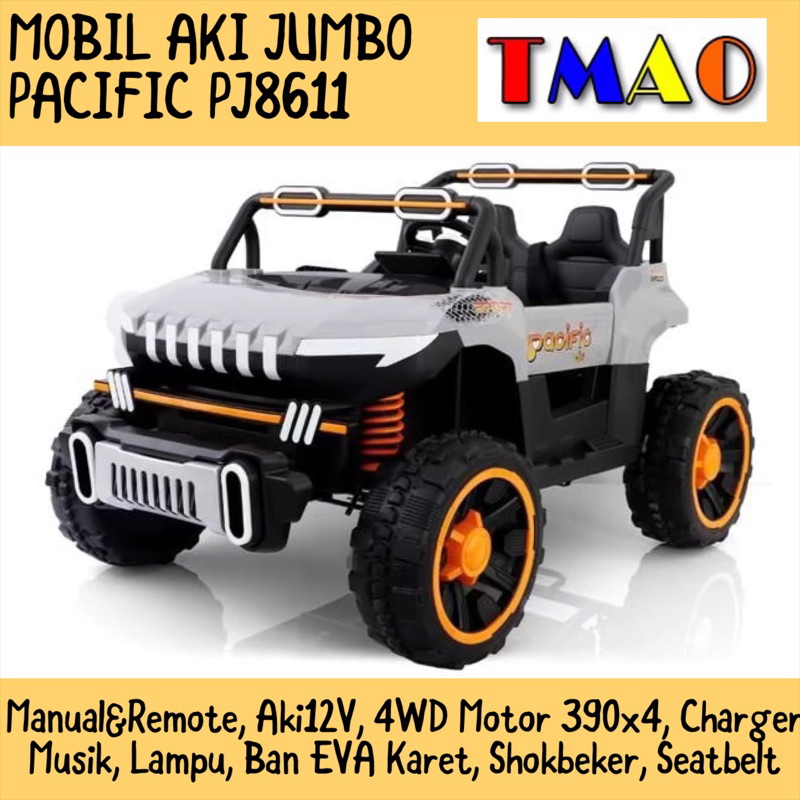 Jual Mobil Aki Anak Pacific Jeep Hummer PJ-8611 PJ8611 Kendaraan Mainan ...