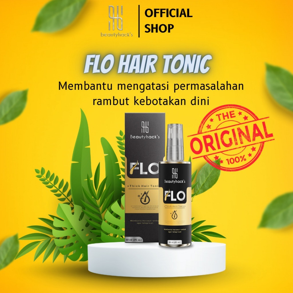 Jual FLO Hair Tonic Original Vitamin Penumbuh Rambut Botak Cepat dan Tebal Hitam Permanen Resmi ...
