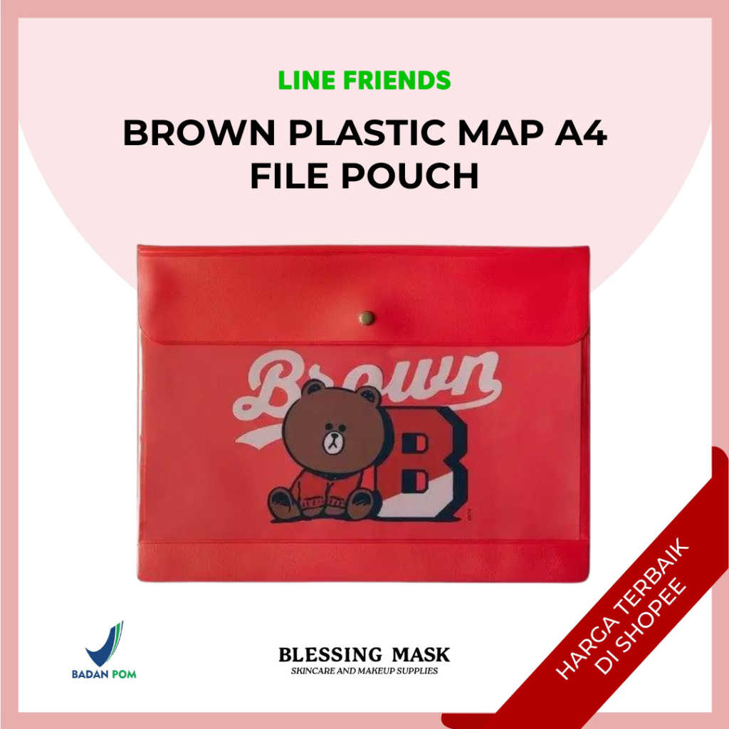 Jual PLASTIC MAP A4 FILE POUCH - LINE FRIENDS Accesories | Shopee Indonesia