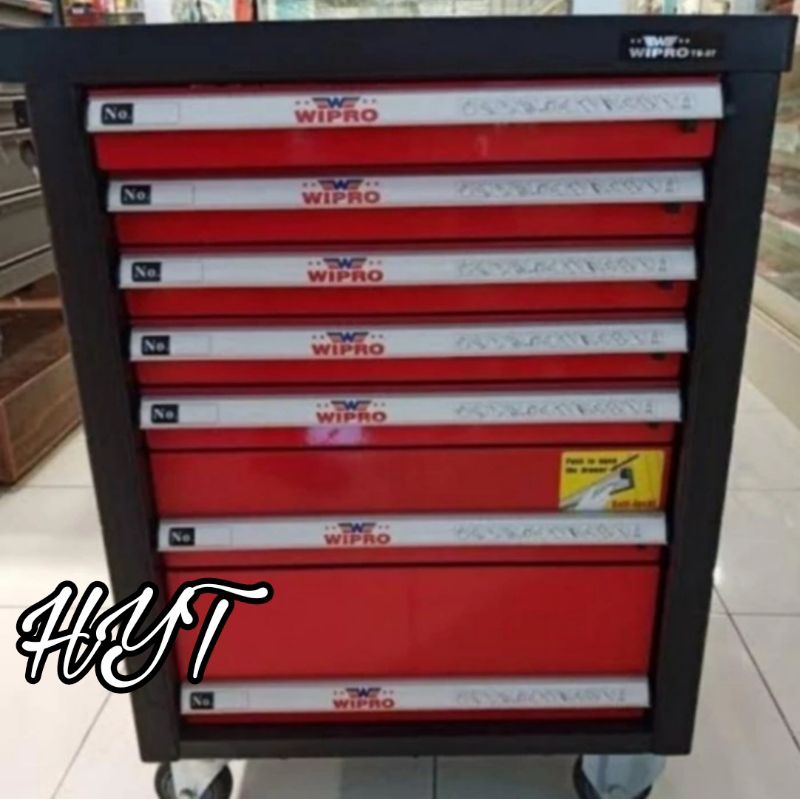 Jual Tool box TROLLEY Cabinet + Tool Kit Set 7 Susun 143 pcs Original WIPRO | Shopee Indonesia