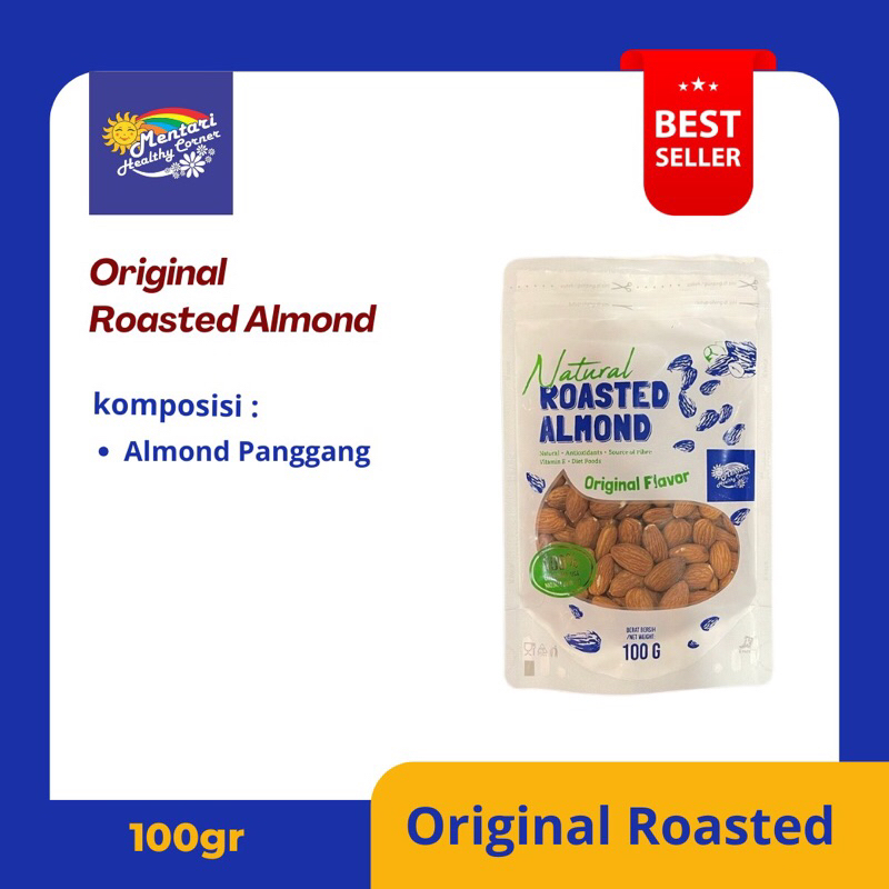 Jual Roasted Almond Whole 100gr / Almond Panggang Utuh 100gr | Shopee ...