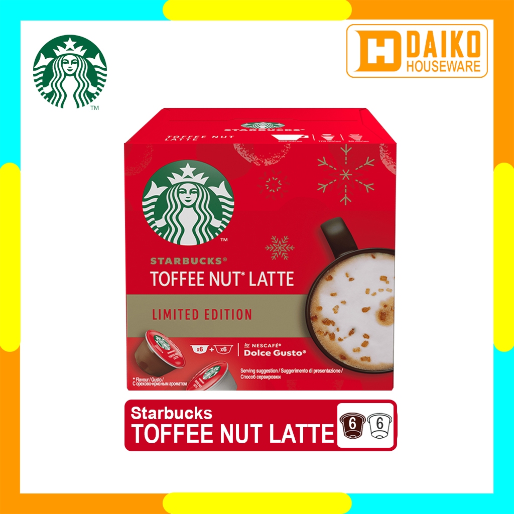 Jual Starbucks Toffee Nut Latte Limited Edition Capsule Box by Nescafe Dolce Gusto Coffee - Kopi ...
