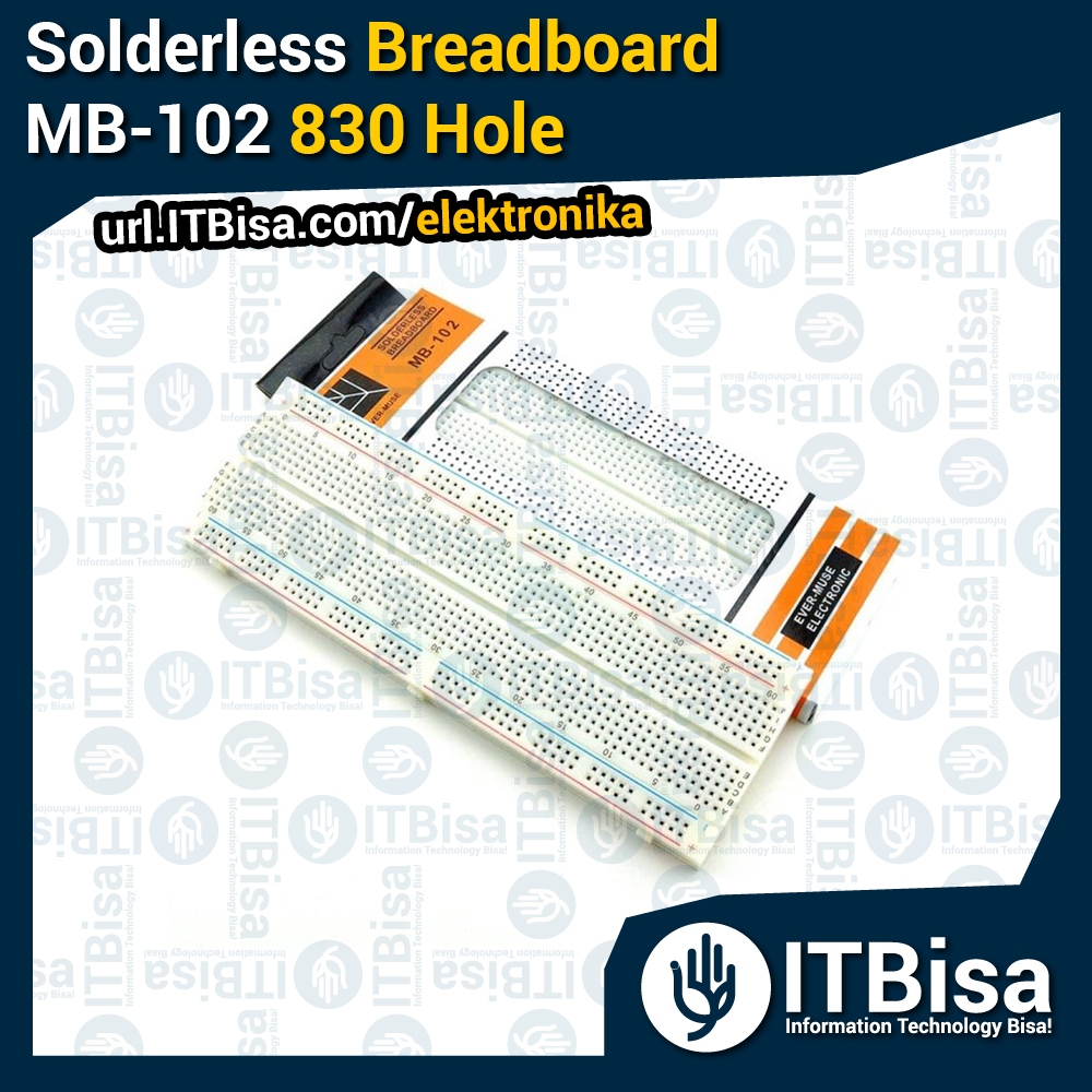 Jual ITBisa - Solderless Breadboard MB-102 MB102 830 Holes Titik Lubang Project Board Tie Points ...