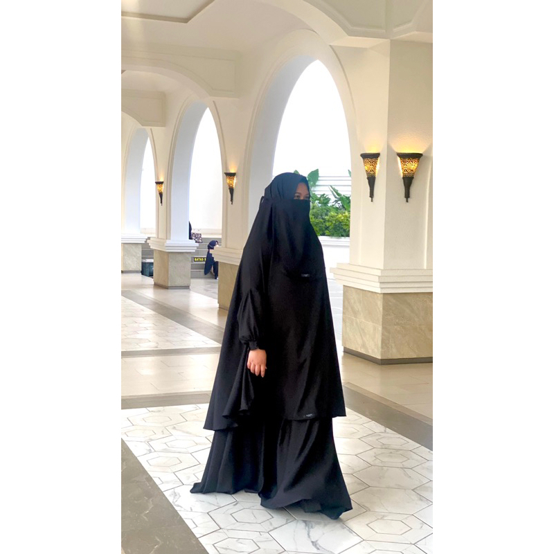Jual Renata Label - Madinah Abaya Set + Niqab (Gamis Umroh Abaya Set ...