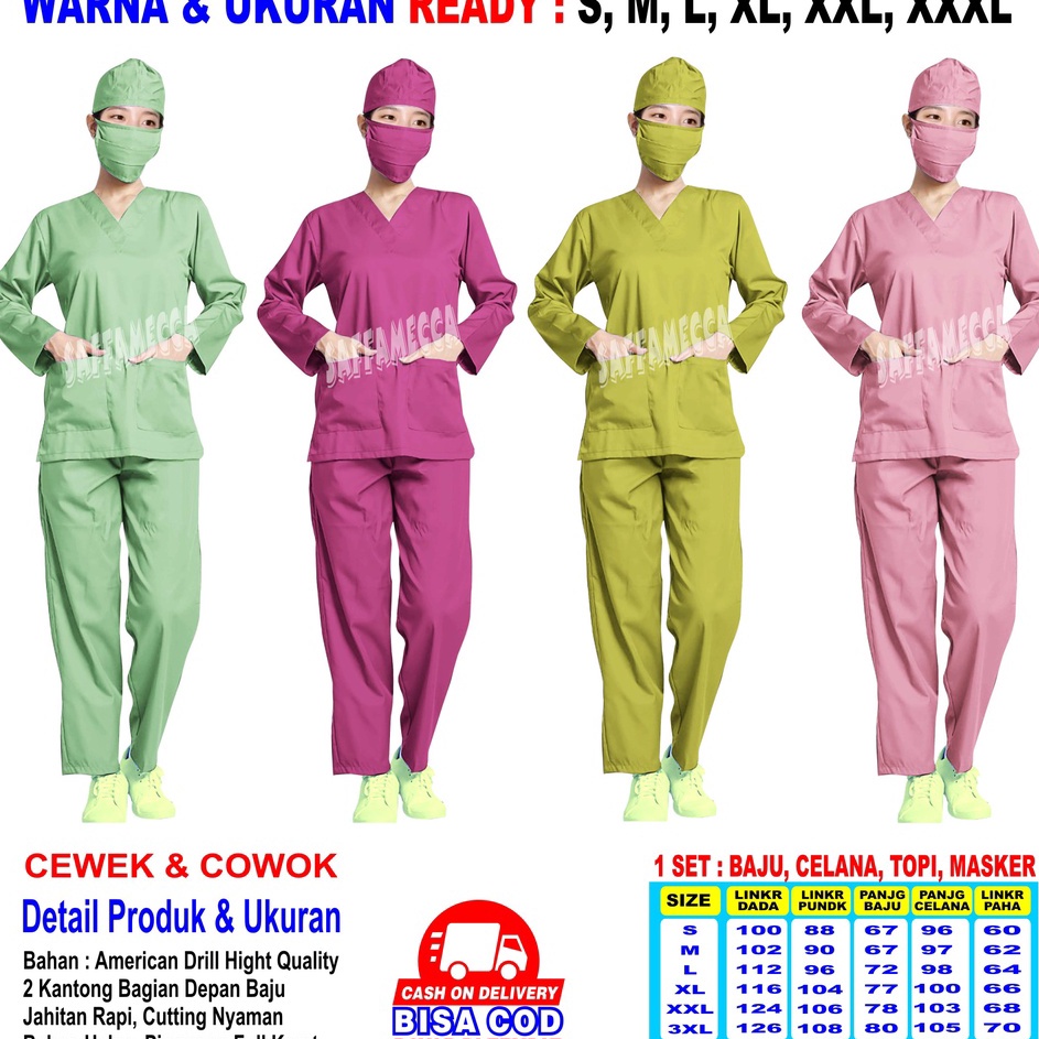 Jual Harga Terbaru BAJU OK BAJU OKA SCRUB PERAWAT BAJU MEDIS BAJU JAGA ...