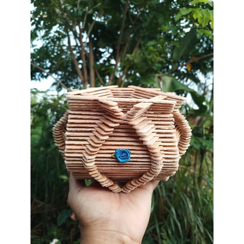 Jual Vas Bunga Dari Stik Es Krim Kerajinan Tangan Dari Stik Es Krim