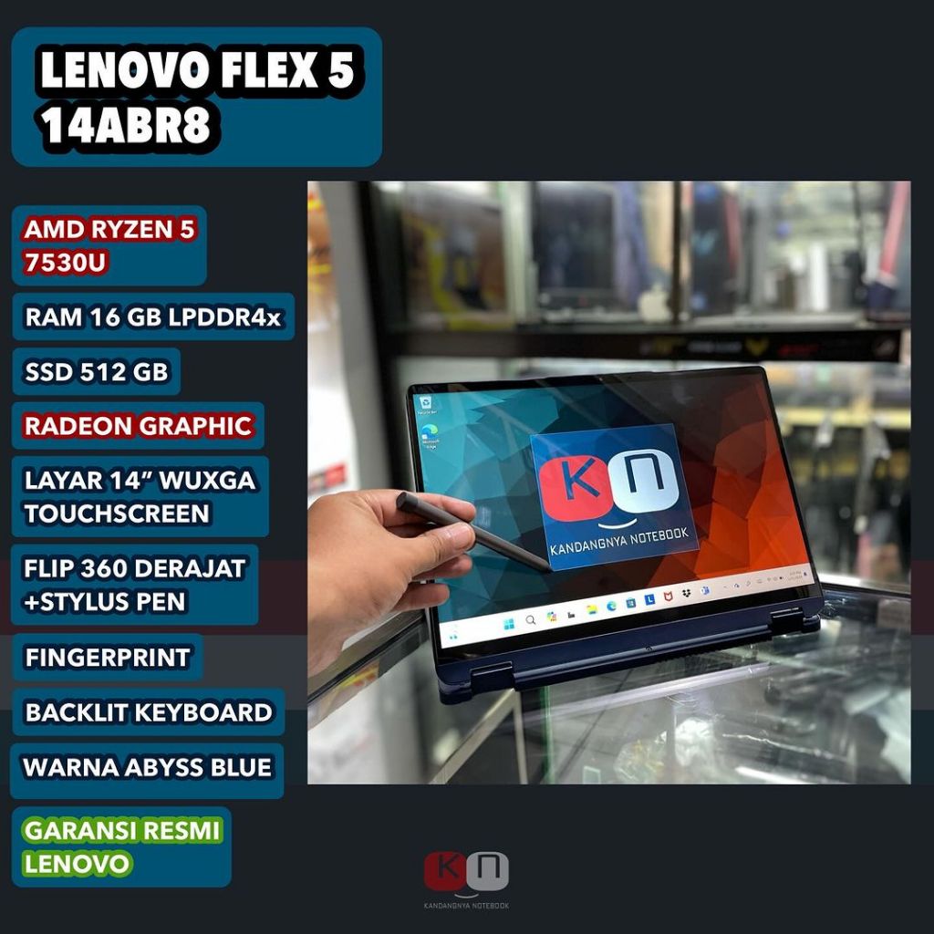 Jual Lenovo Ideapad Flex 5 Ryzen 5 7530U Ram 16GB Ssd 512GB Layar ...