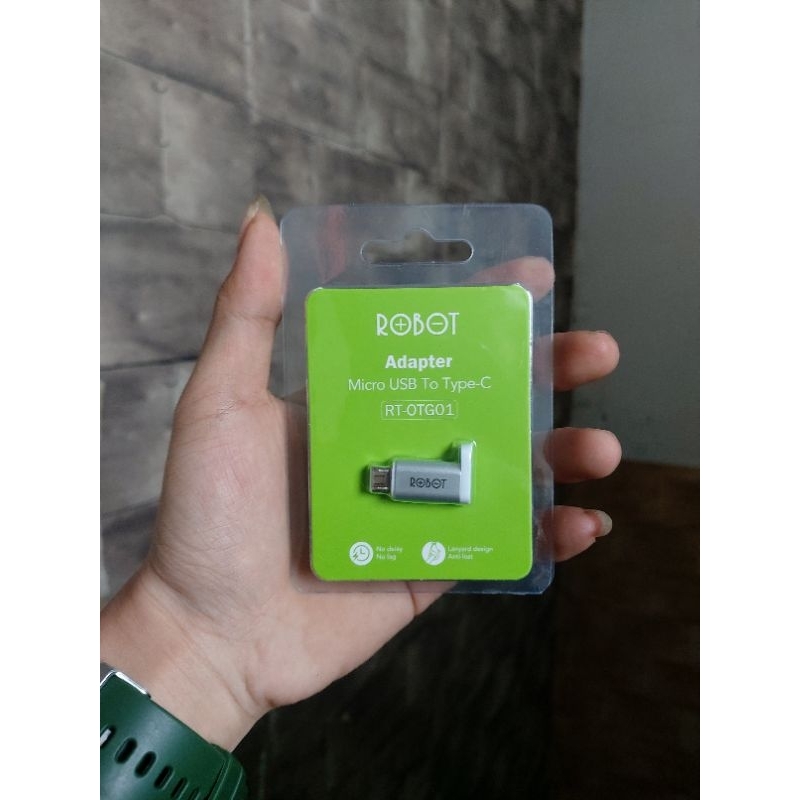 Jual ROBOT RT-OTG01 Adapter Micro USB To Type-C No Delay No Lag ...