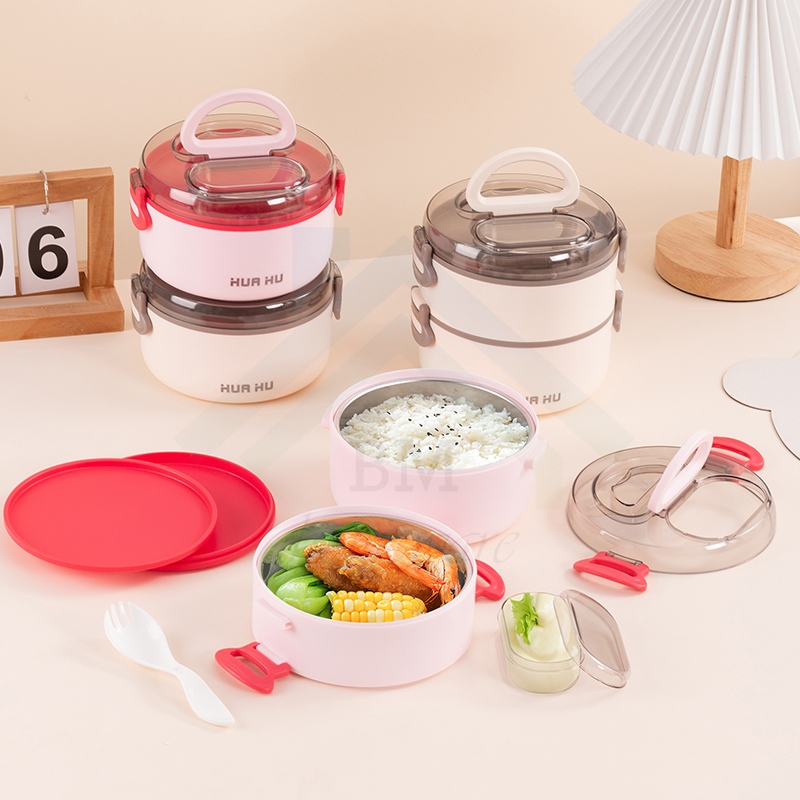 Jual Kotak Makan Stainless Bulat / Lunch Box Stainless / Kotak Makan ...