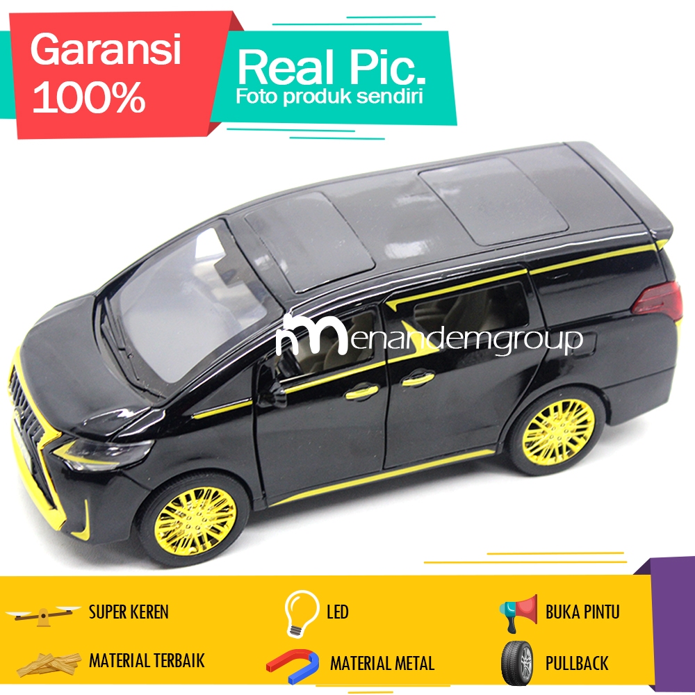 Jual Diecast Miniatur Mainan Mobil Toyota Alphard Lexus 1/24 Buka Pintu ...