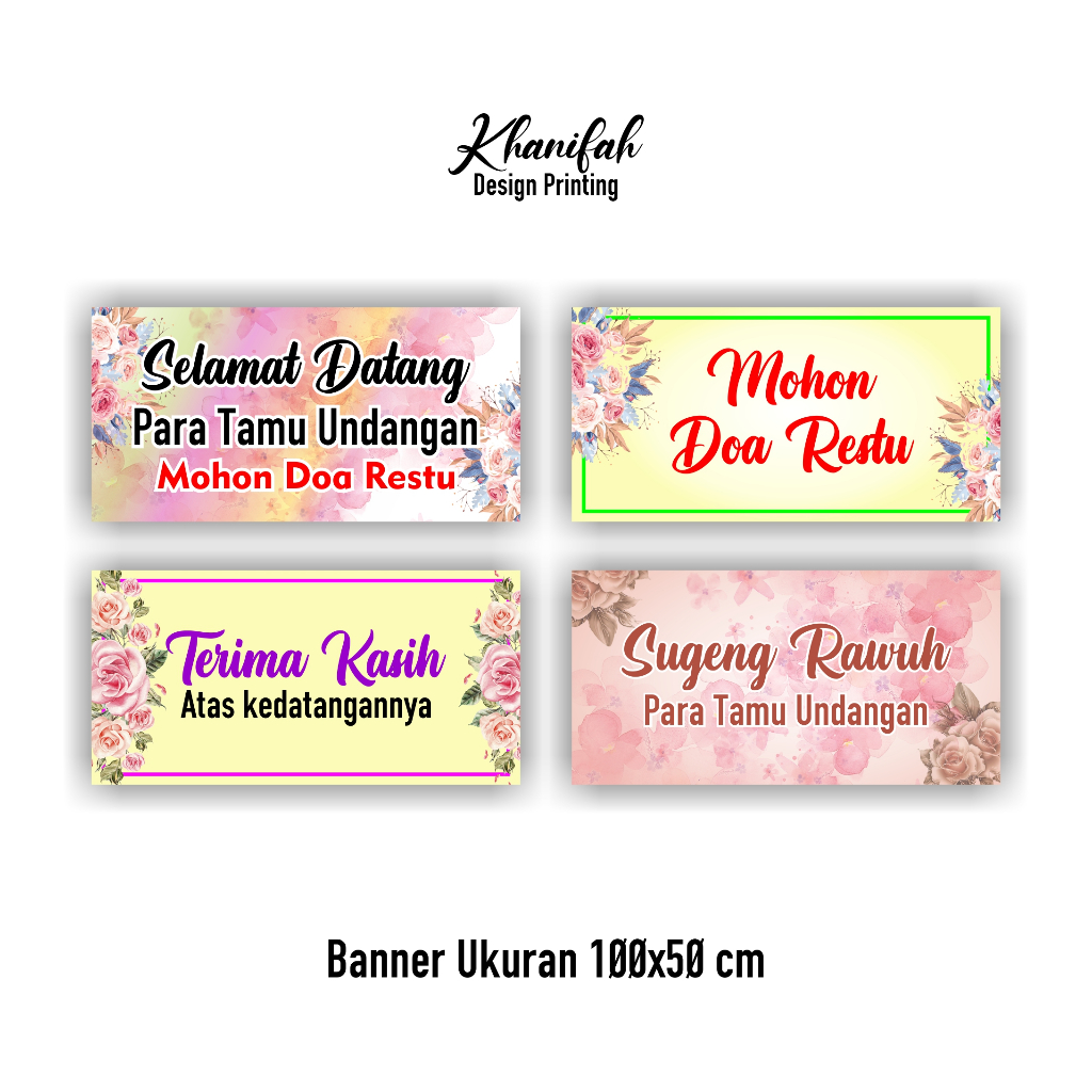 Jual Banner Selamat Datang Para tamu (CUSTOM) BISA EDIT | Shopee Indonesia