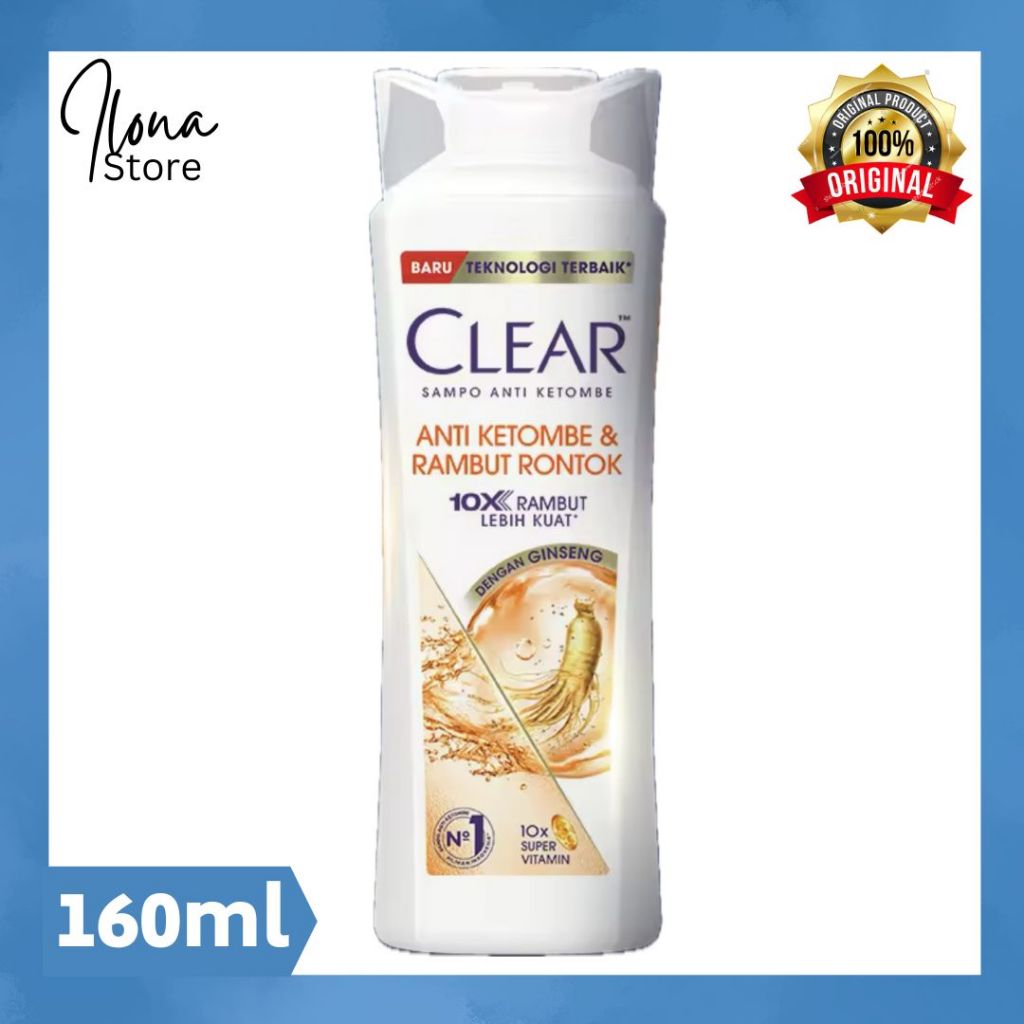 Jual CLEAR Shampoo Anti Ketombe & Rambut Rontok, diperkaya dengan ...