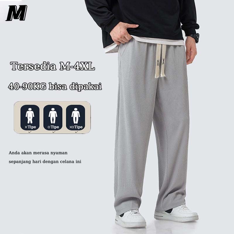 Jual celana kulot pria celana longgar pria korean style celana panjang santai celana kulot cowok ...