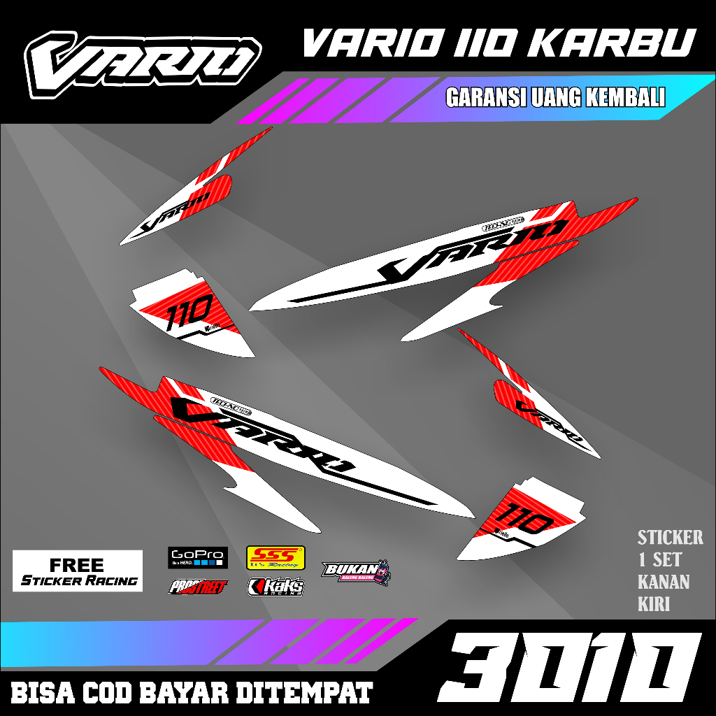 Jual Striping Vario 110 Karbu Design Motif Malaysia - Setriping Setiker ...