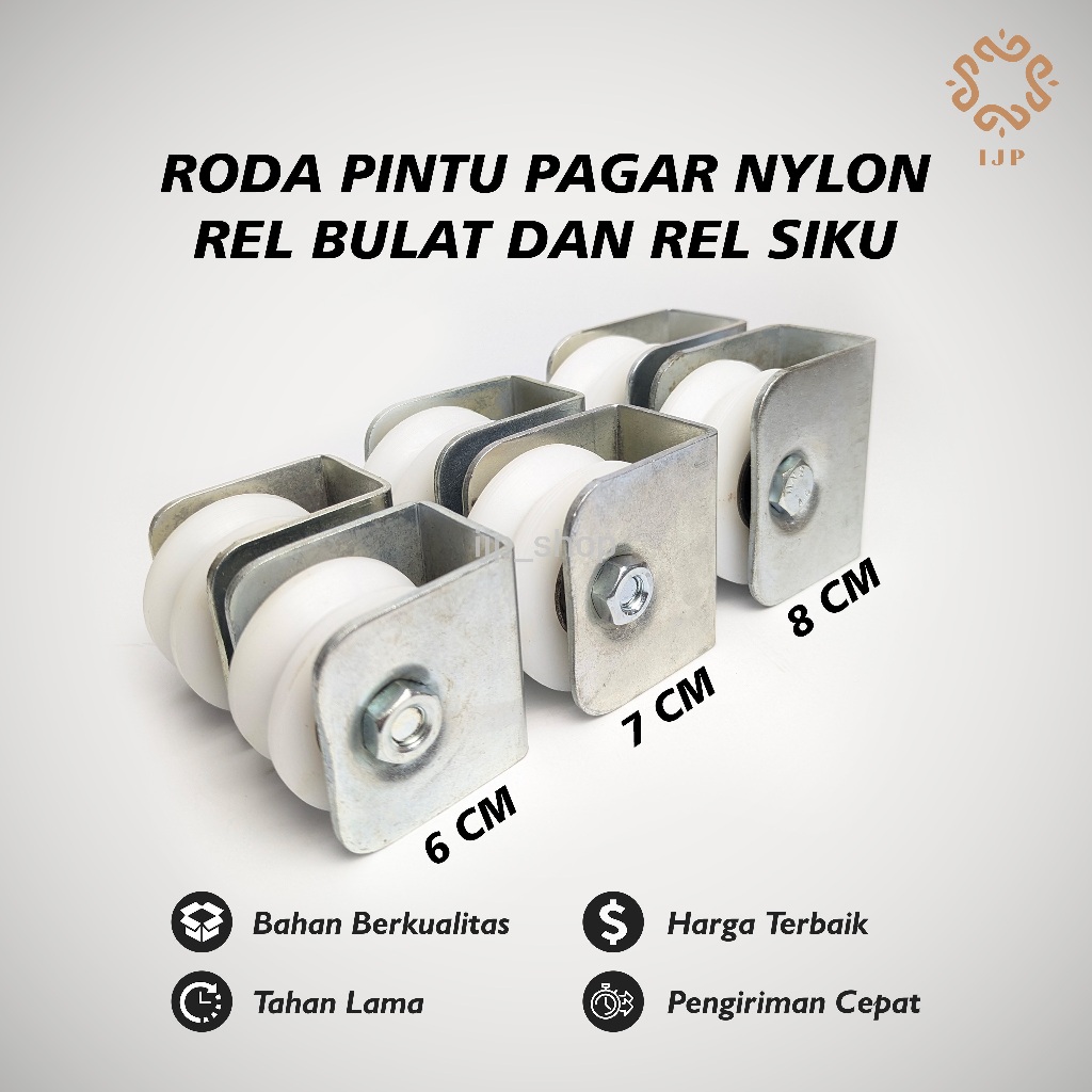 Jual Roda Nylon Pintu Pagar Rel Bulat dan Siku U dan V Roda Nilon Pagar ...
