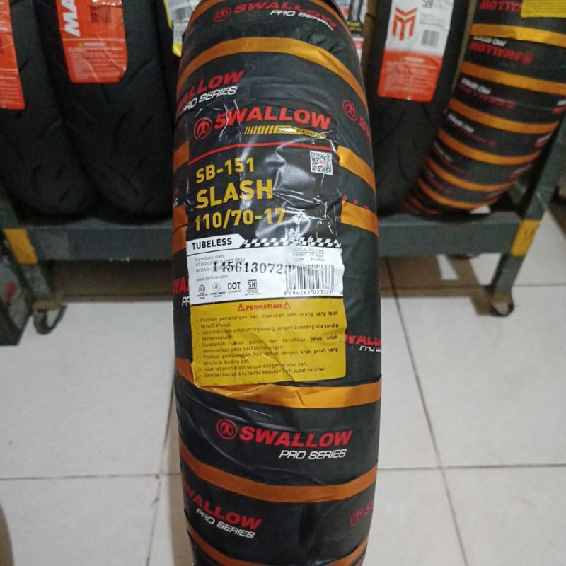 Jual Ban Luar SWALLOW SB-151 SLASH 110/70 Ring 17 Tubeless SOFT ...