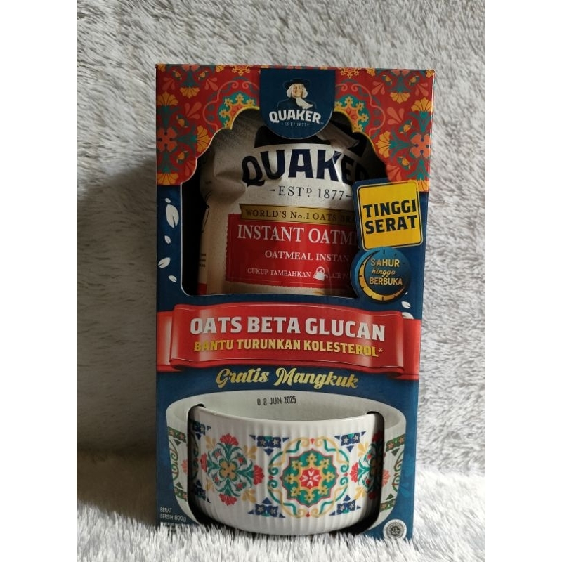 Jual Harga Promo Quaker Instant Oatmeal 800 gr Bonus Mangkok Expired ...