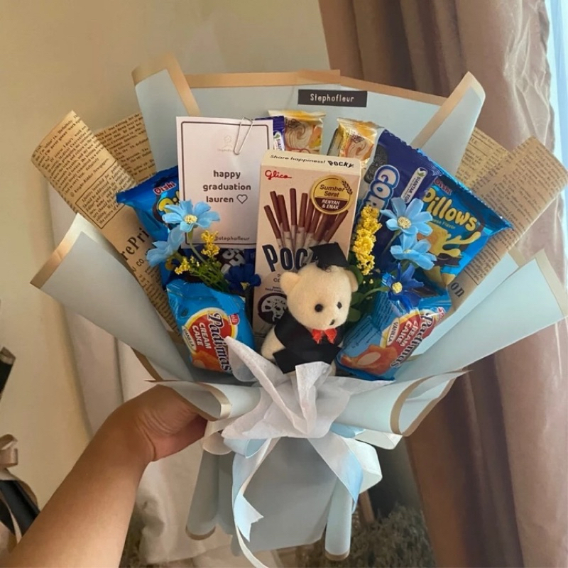 Jual paket buket snack [SIAP KIRIM] medium murah free packing | Shopee ...
