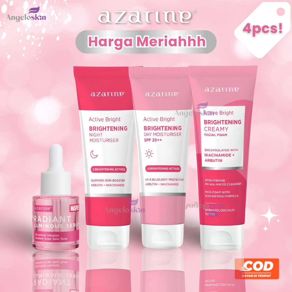 Jual Azarine Active Bright Series Treatment Paket Skincare Untuk Remaja ...
