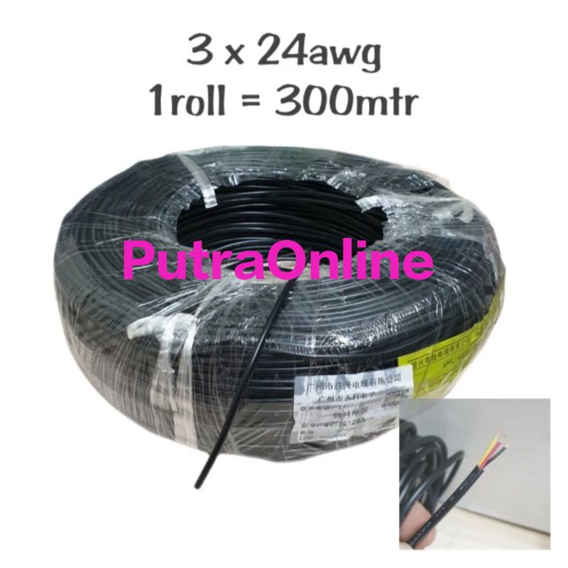 Jual Kabel isi 3 Kabel Awg24 3jalur Panjang 300meter 24 Awg isi3 kabel ...