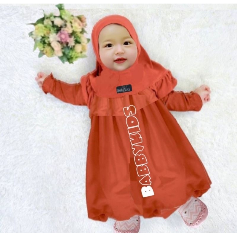 Jual Gamis Bayi Perempuan Newborn Syar'i 0-2thn Baju Anak Perempuan ...