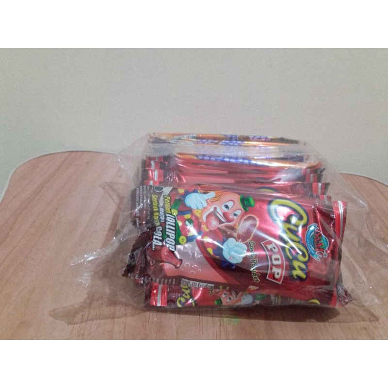 Jual permen cucu pop 2 rasa jeruk dan cola (1pak isi 20) | Shopee Indonesia