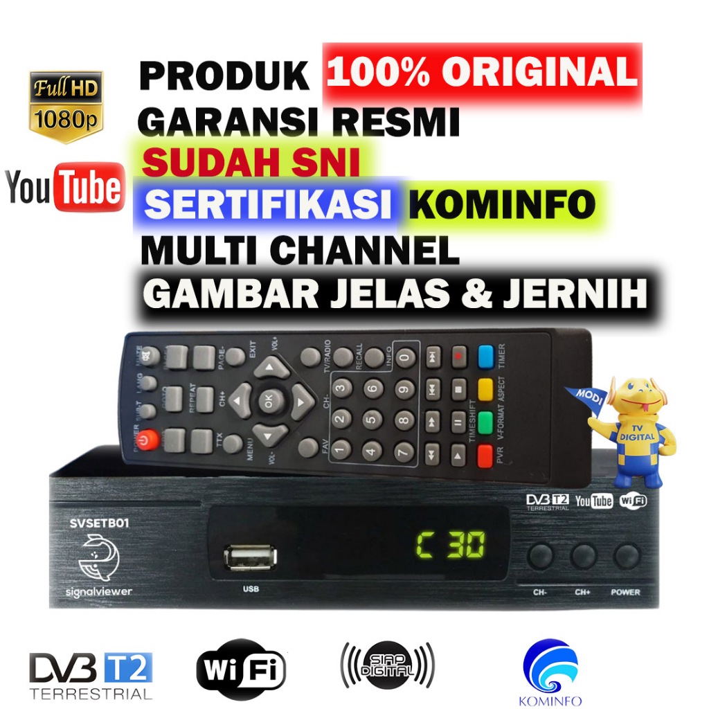 Jual Set Top Box TV DIGITAL STB TV Digital Penerima Pengubah SInyal ...