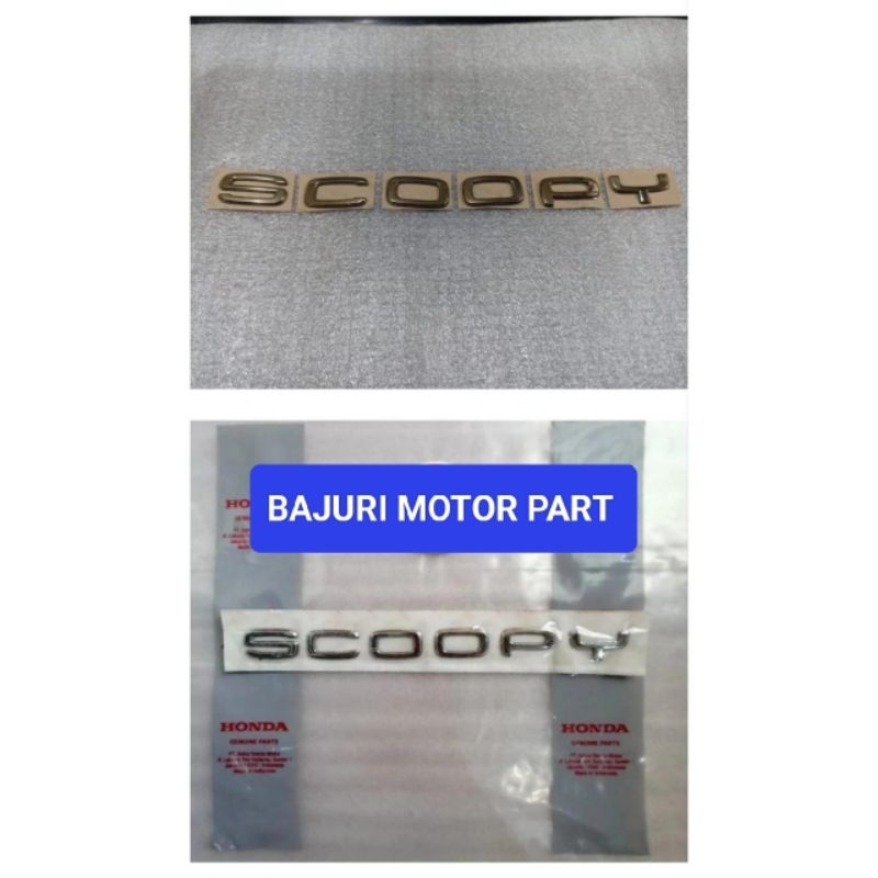 Jual Emblem Logo Sticker Stiker Tulisan Scoopy New K2F 2021-2023 Gold ...