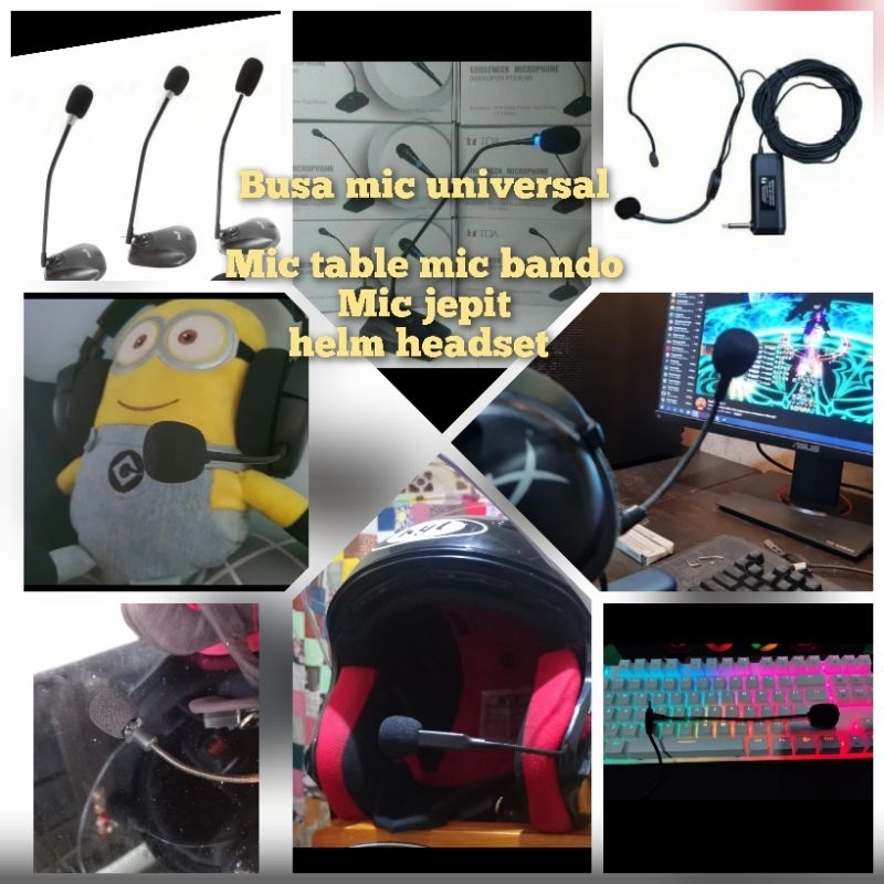 Jual busa Mic kecil untuk mic helm headset untuk Mic podium Mic mimbar ...