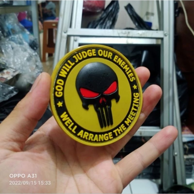 Jual PATCH RUBBER PVC LOGO PUNISHER BEST QUALITY | Shopee Indonesia
