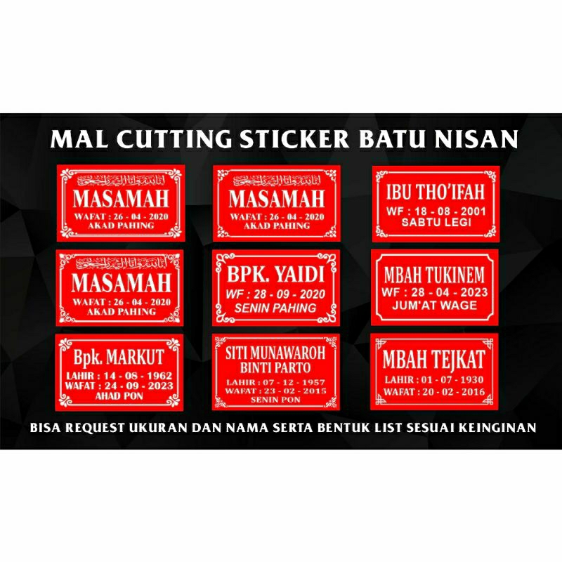 Jual stiker cutting mal prasasti | Shopee Indonesia