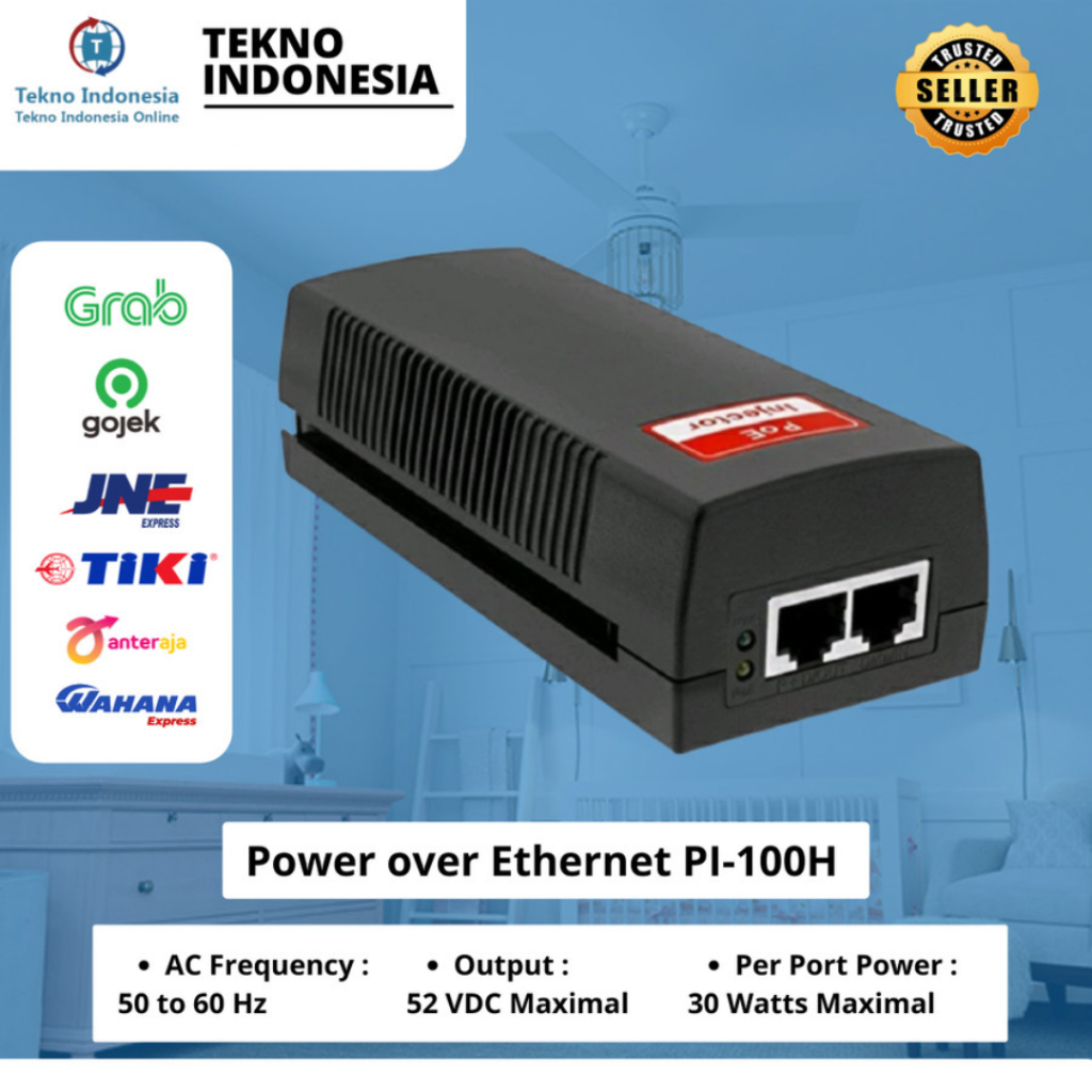 Jual Tekno Indonesia - PoE Injector 30W IEEE802.3af Power over Ethernet ...