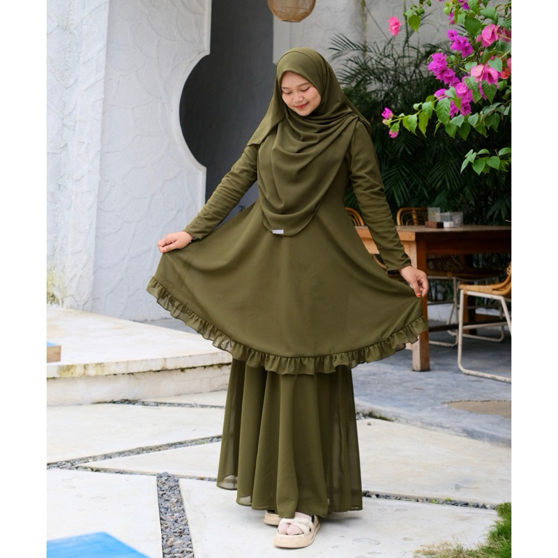 Jual zhira dress by muposya II gratis hijab | Shopee Indonesia