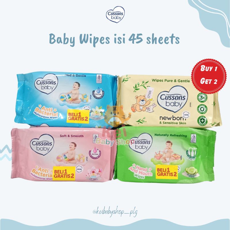 Jual Cussons Tisu Basah Beli 1 Gratis 2 / Baby Wipes Cussons 45s ...