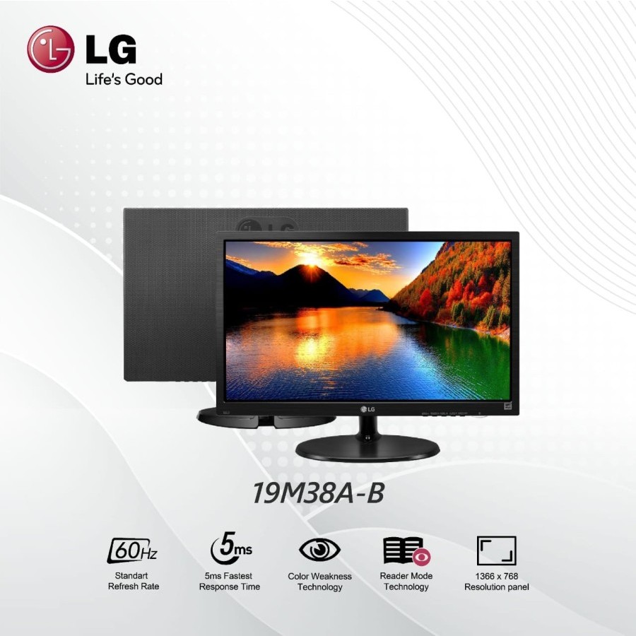 Jual Monitor LED LG 19M38A-B - HD 19" Inch | Shopee Indonesia