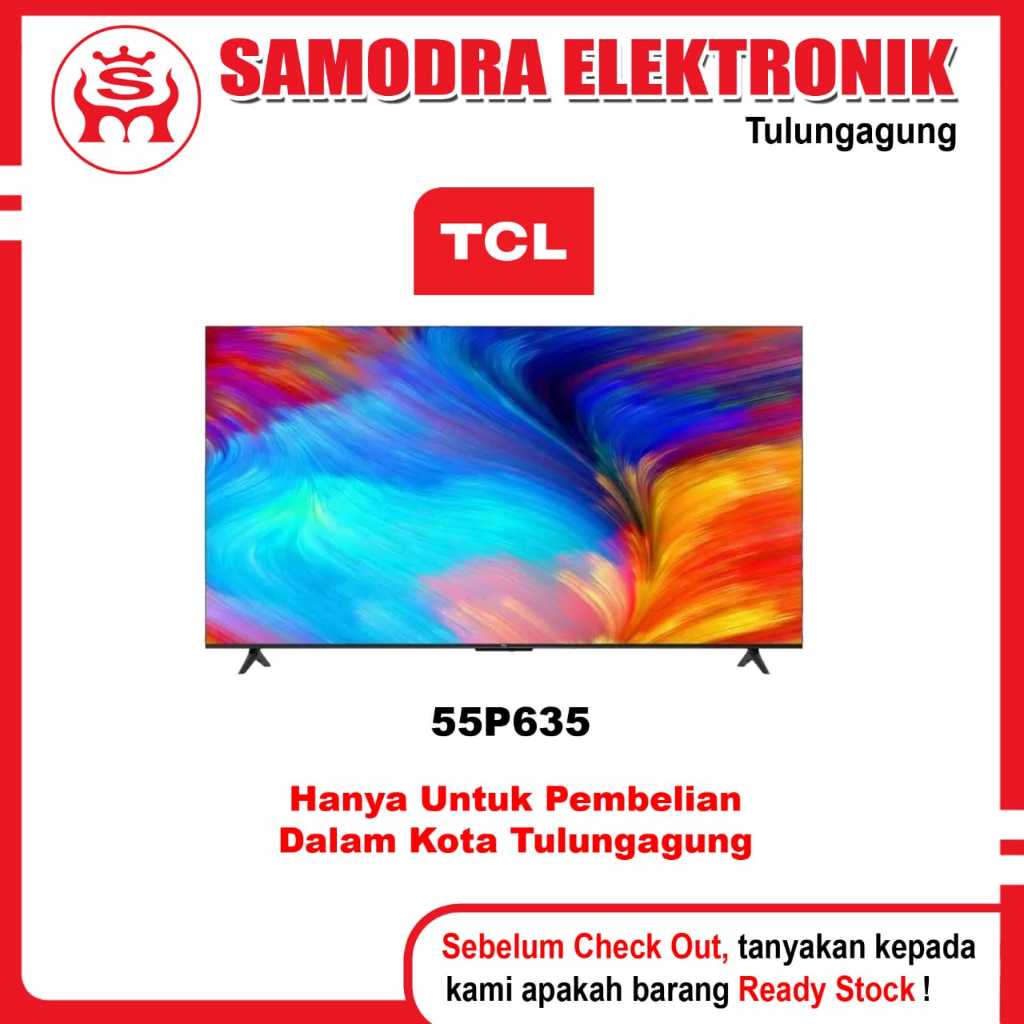 Jual LED TV TCL 55P635 | LED TV 55 Inch TCL Google TV 4K UHD 55P635 ...