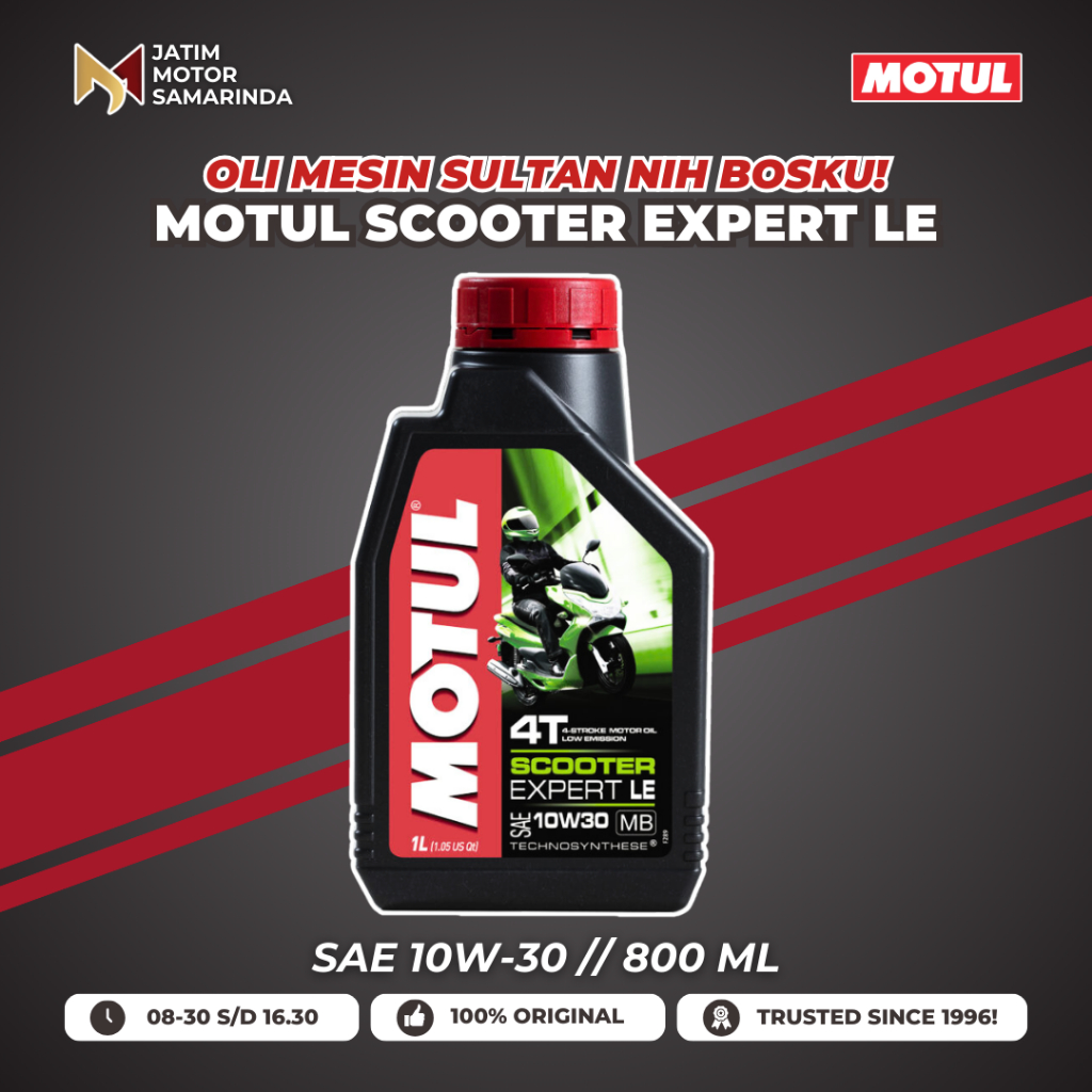 Jual Oli Motul Scooter Expert LE SAE 10W-30 800ML & 1 Liter Original ...